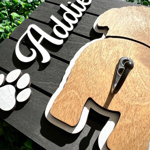 2 Layered Black Shiplap Pet Leash Holder to Keep Your Pup's Gear Tidy ...