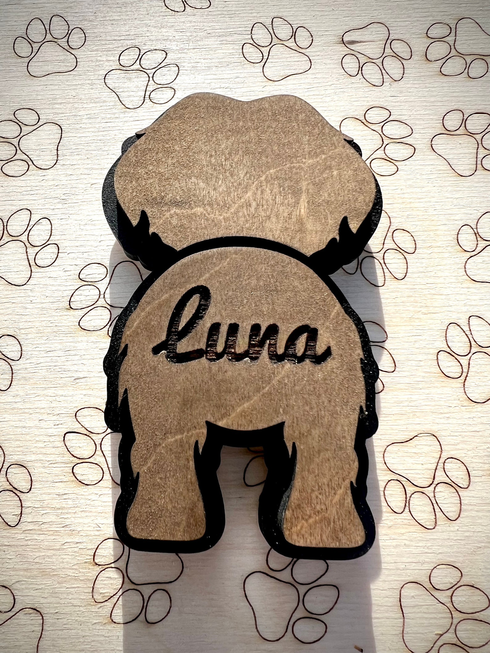 2 Layered Dog Magnet 3.5" Tall Perfect Gift for Friends and Family ...