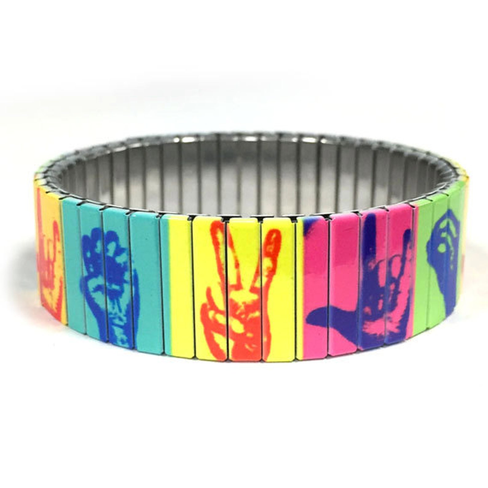 Hand Sign ASL Stretch Bracelet - Etsy