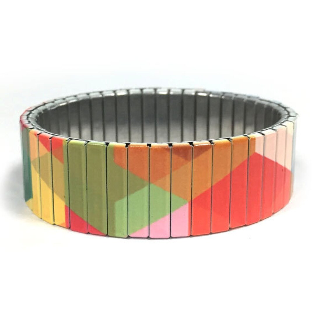 Stainless Steel Stretch Bracelet, Angular Style Wrist-art - Etsy New ...