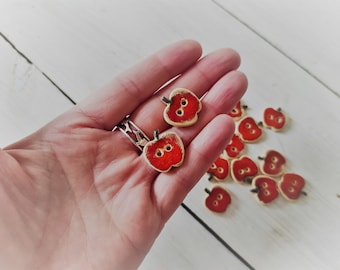 Ceramic Apple Buttons - Etsy