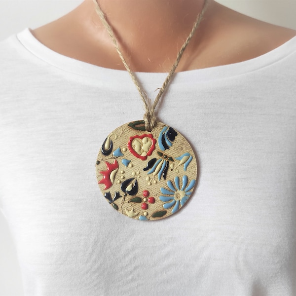 Ceramic Pendant Necklace - Etsy