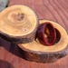 California Redwood Burl Ring With Abalone Inlay, Wood Wedding Band ...
