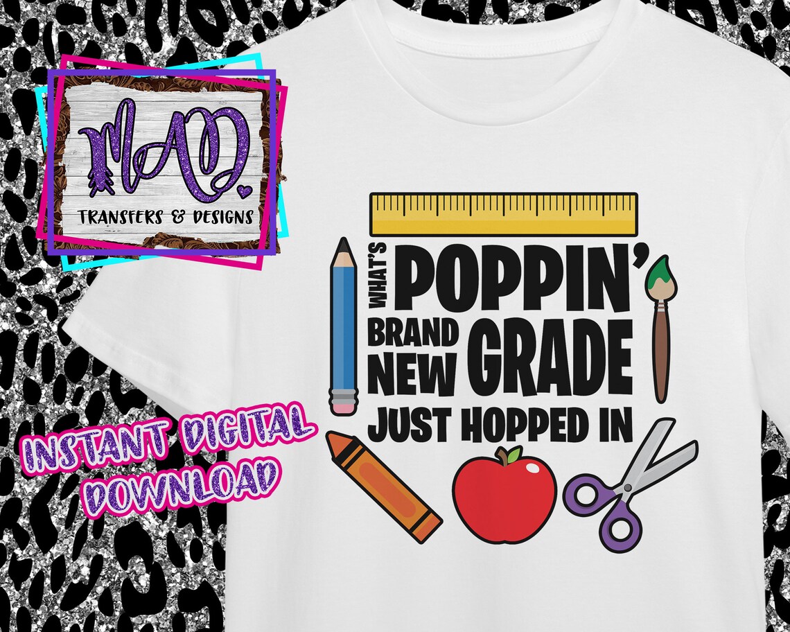 What's Poppin' Back to School DIGITAL DOWNLOAD - Etsy