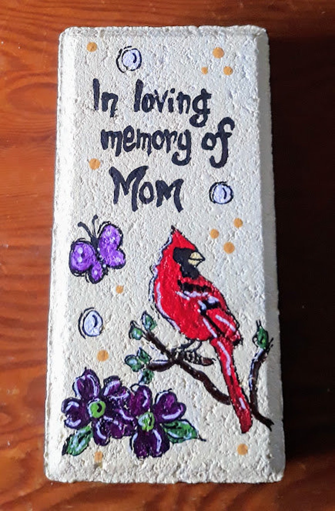 In Loving Memory of Mom Stepping Stone Hand Painted Stone - Etsy