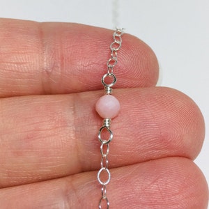 Pink Opal Bracelet Sterling Silver October Birthstone Gift - Etsy