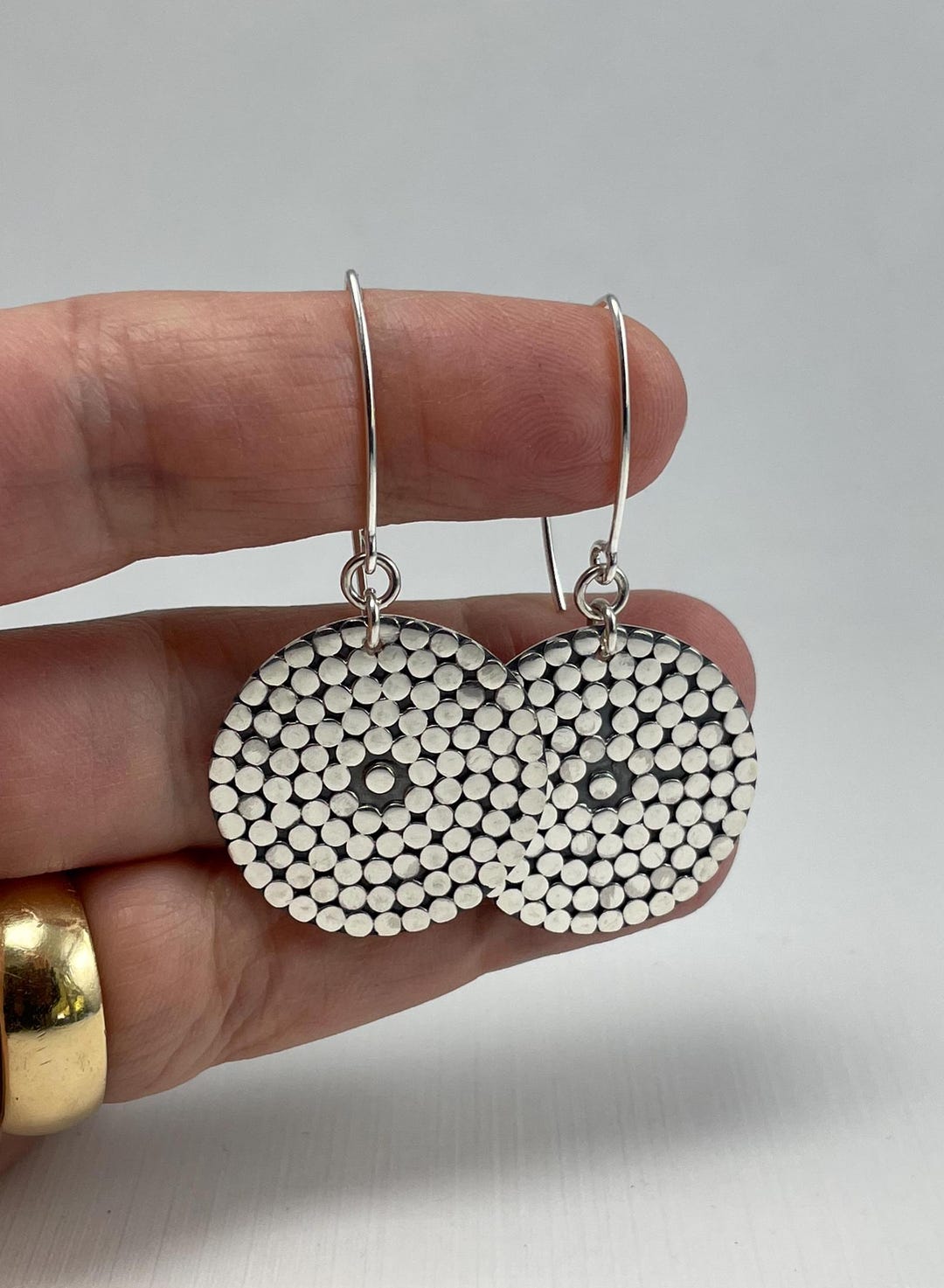 Shiny Silver Disc Earrings, Long Dangle & Drop Bohemian Earrings for ...