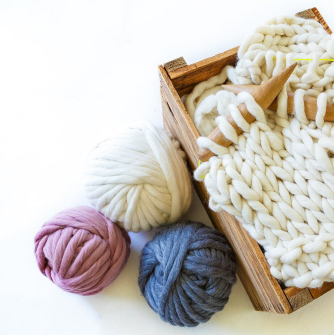 Super Chunky Coloured Merino Yarn 500g for Arm Knitting or - Etsy