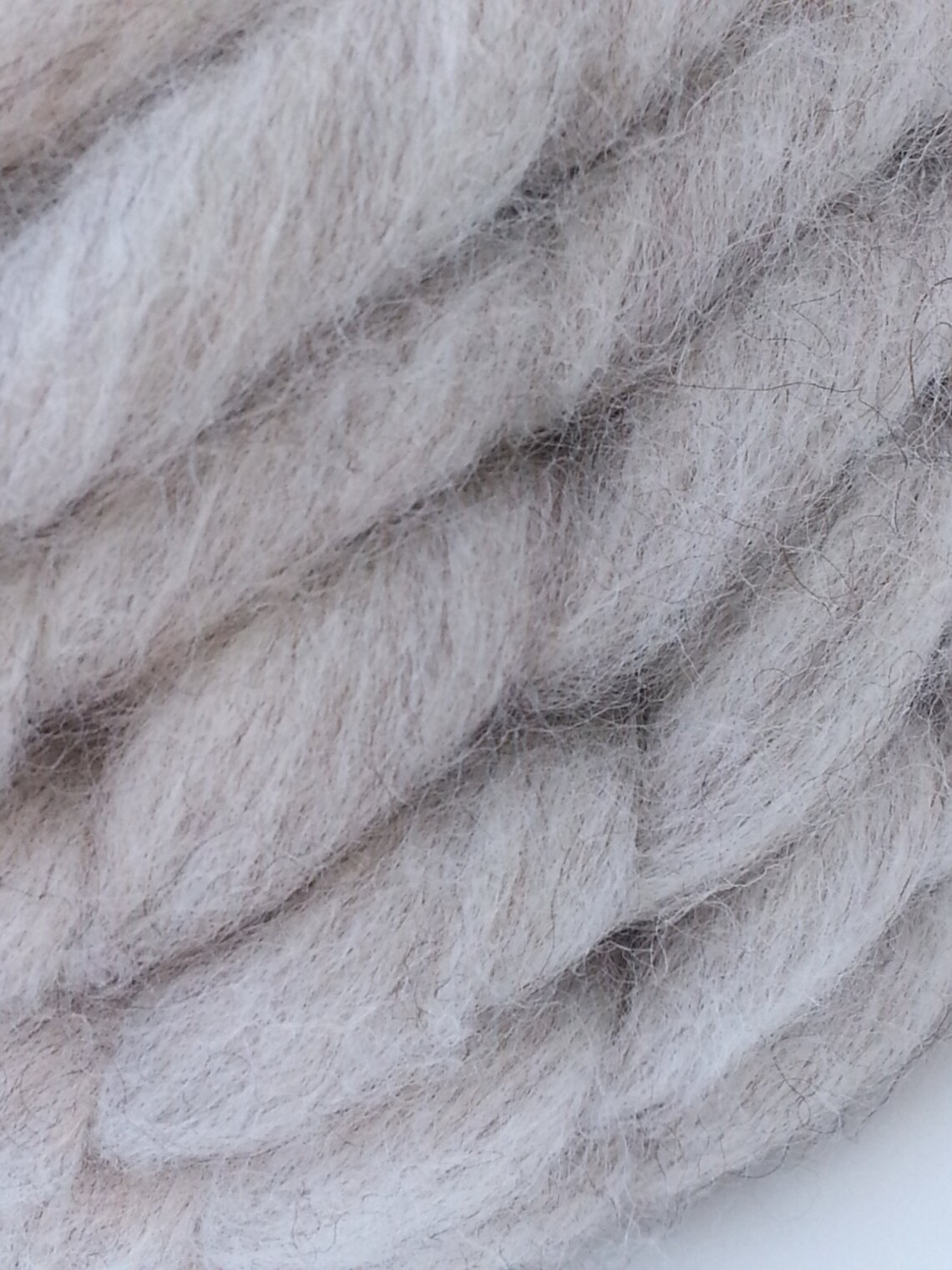 Handwoven Natural Silver Grey Wool Basket Medium - Etsy