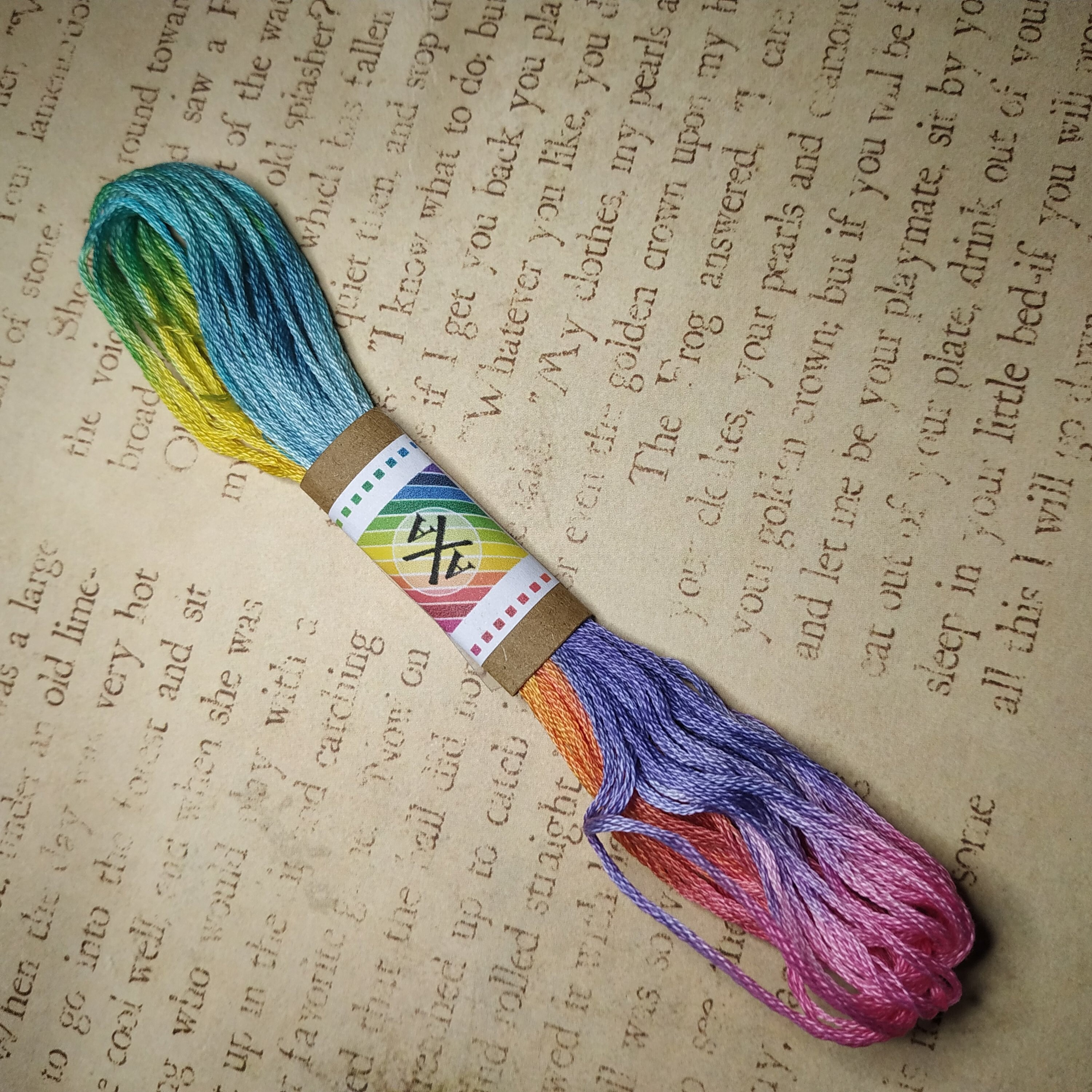 Embroidery Thread Cross Stitch Thread Hand Dyed Rainbow - Etsy