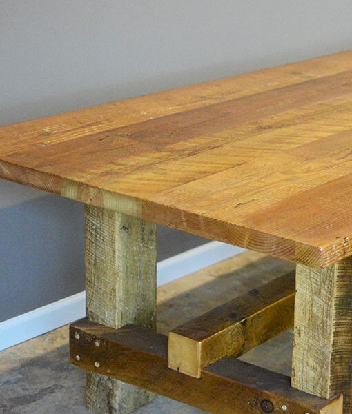 Wood Conference Table in Thick Reclaimed Wood Fast Shipping - Etsy
