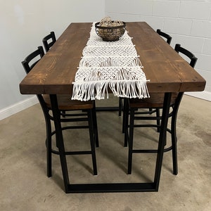 Bar Height/high Top,rectangular Pub Table,standing Height Bar Table ...