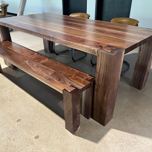 English Beam Rectangular Dining Table, Black Walnut Table, Kitchen Table Custom Sizes Welcome ...