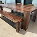 English Beam Rectangular Dining Table, Black Walnut Table, Kitchen Table Custom Sizes Welcome ...