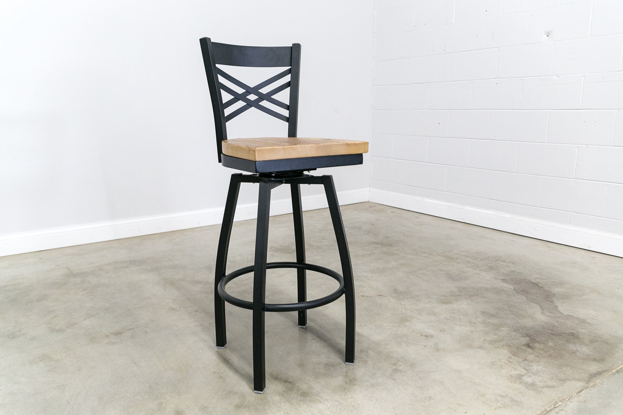 Barn XO Bar Height Swivel Stool X Back Restaurant Grade | Etsy