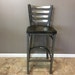 Reclaimed Bar Stool Set of 4 in Gun Metal Finish Ladder - Etsy