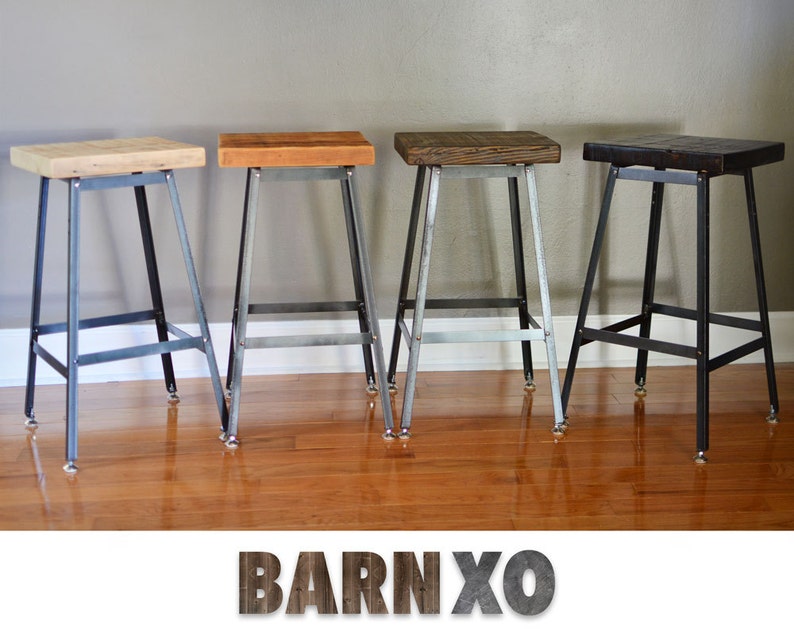 Bar Stools Reclaimed Urban Wood Industrial Bar | Etsy
