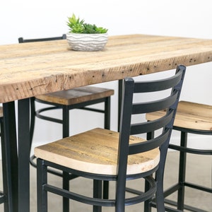 Bar Height 42" Hight ,high Top Barn Wood Dining Table, Modern Legs ...