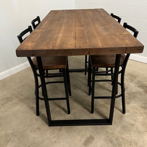 Bar Height/high Top,rectangular Pub Table,standing Height Bar Table ...