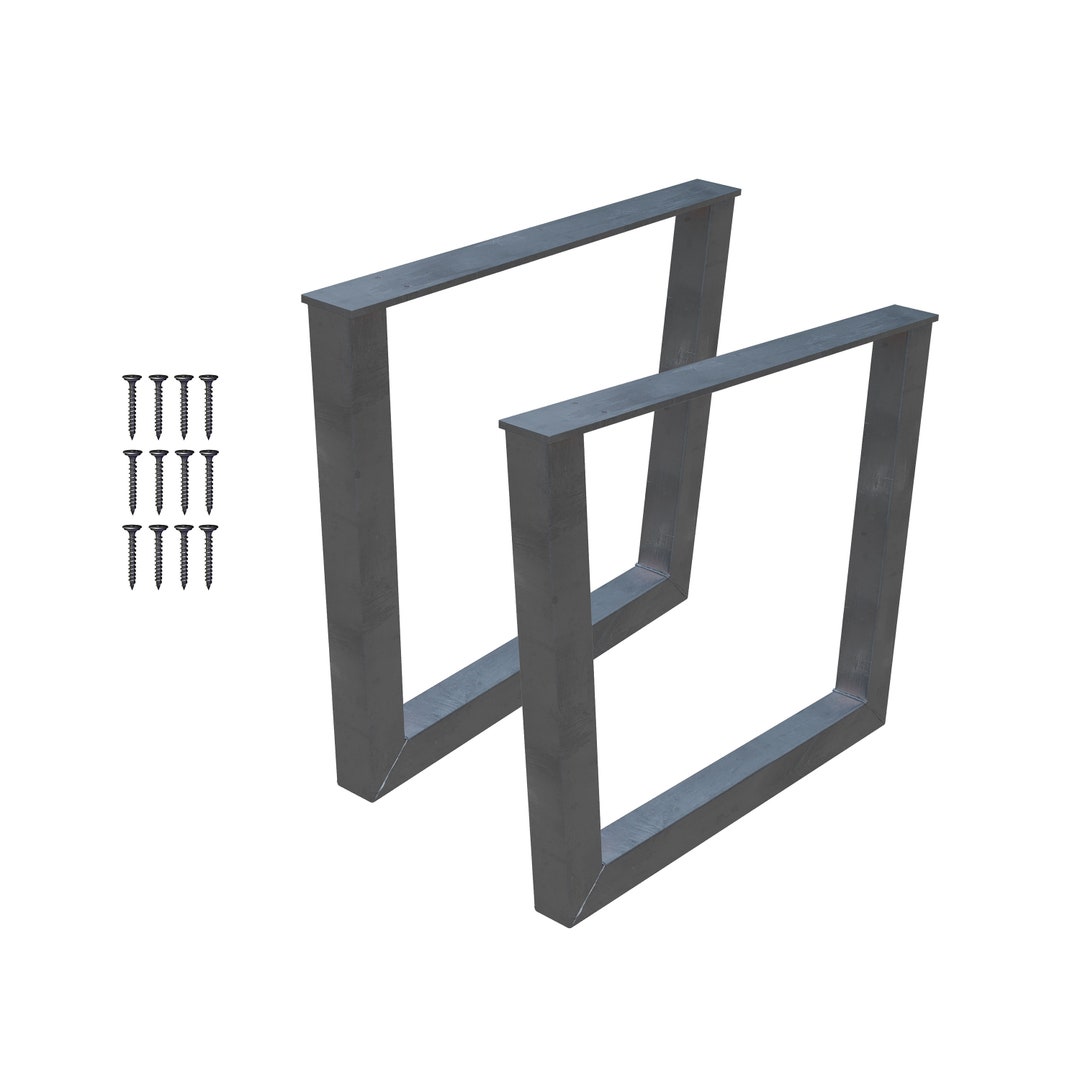 Square Metal Leg 1.5"x1.5 (set of 2), Counter Heigh, Coffee Table Legs ...