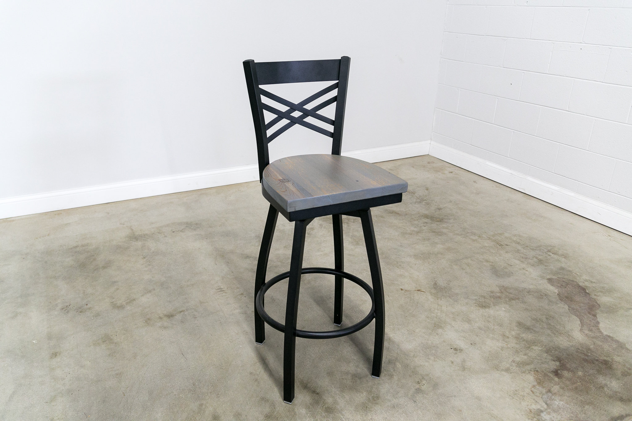 Barn XO Bar Height Swivel Stool X Back Restaurant Grade | Etsy