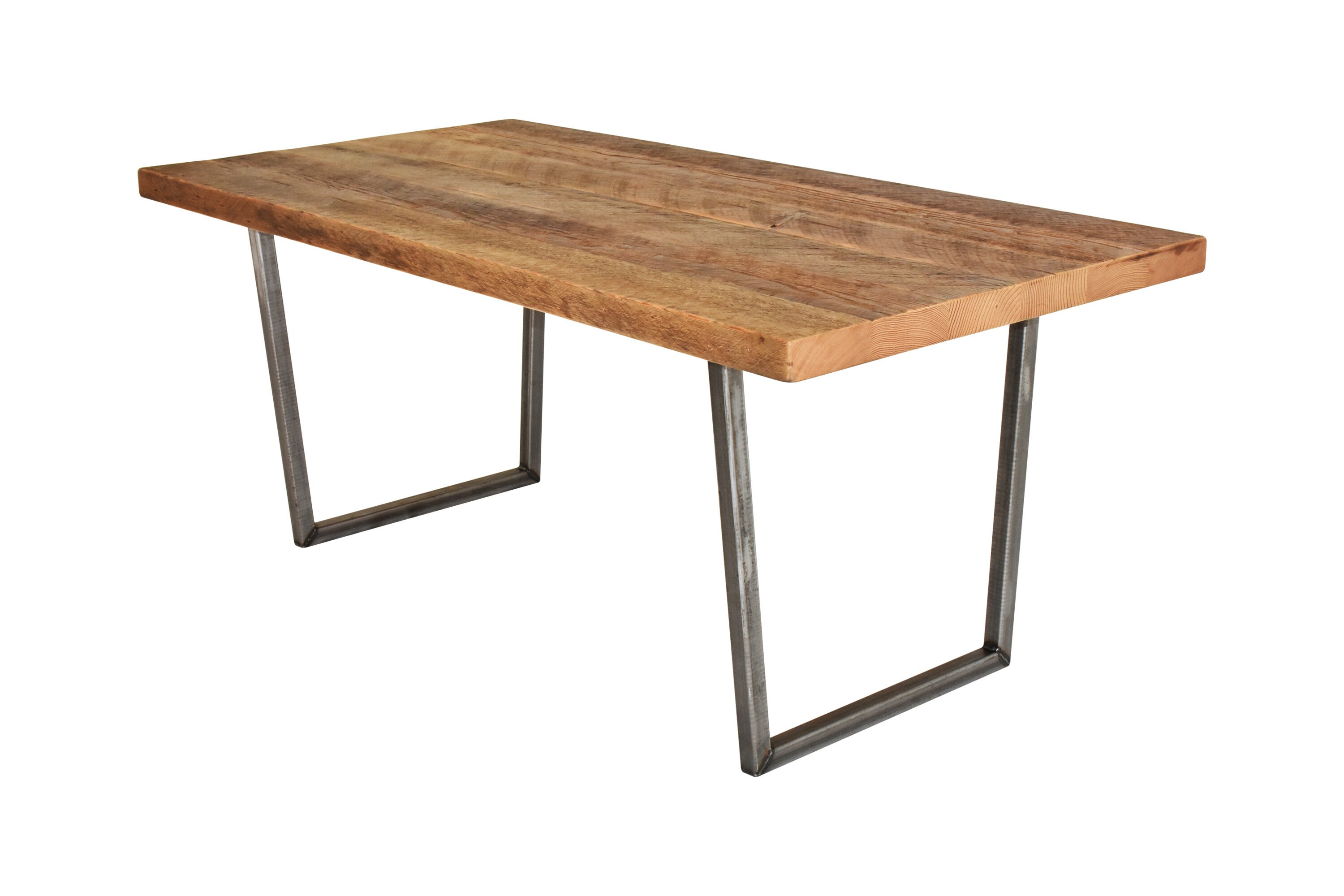 Wood Dining Table With a Solid Wood Thick Reclaimed Top and | Etsy