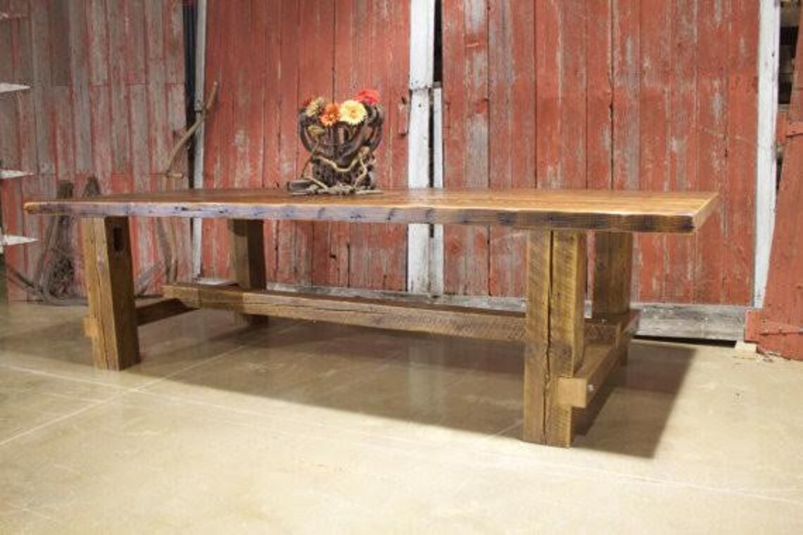 Dining Table Reclaimed Wood Table Farmhouse Dining Table - Etsy