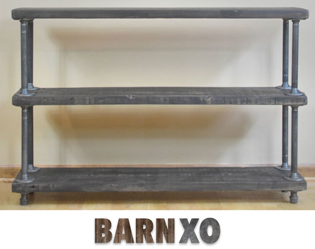 Reclaimed Wood 3 Tier Shelf / Shelving Unit Industrial Gas Pipe Legs - Etsy