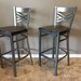 Reclaimed Bar Stool Set of 4 in Gun Metal Gray Metal Finish - Etsy