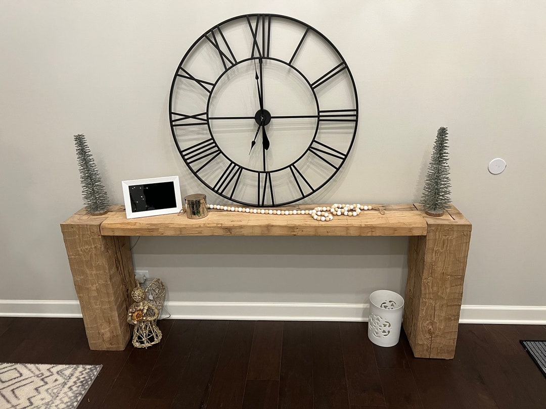 Reclaimed English Beam Rectangular Entry Table, Hallway Table, 30 Inch ...