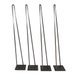 Set of 4 Modern Industrial 2-rod Hairpin Leg Base Raw Steel , 12high to ...