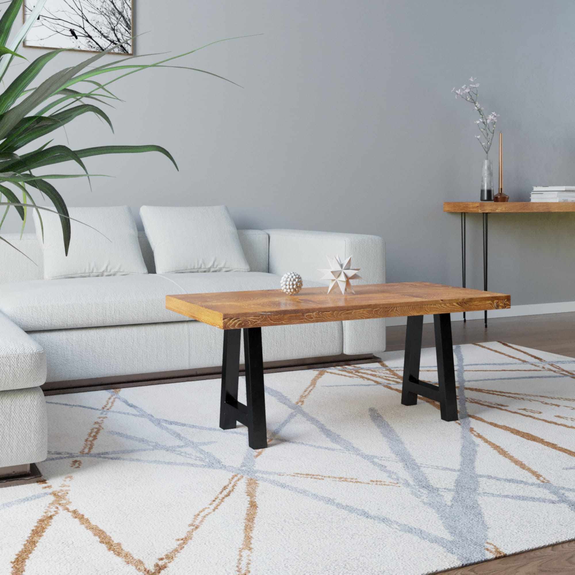 Metal Table Legs A Frame Style Set of 2 Powder Coated - Etsy