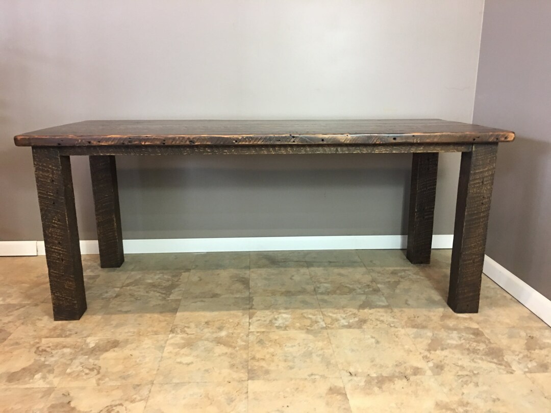 Solid Wood Dining Table -with 4x4 Wood Leg Bases- Very Popular - Etsy