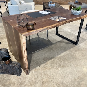 Black Walnut Waterfall Desk - Etsy