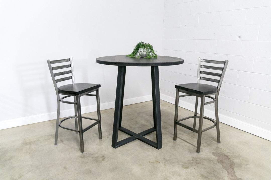 Bar Height/pub Round Table - Reclaimed Wood Top - Fast Shipping - Etsy