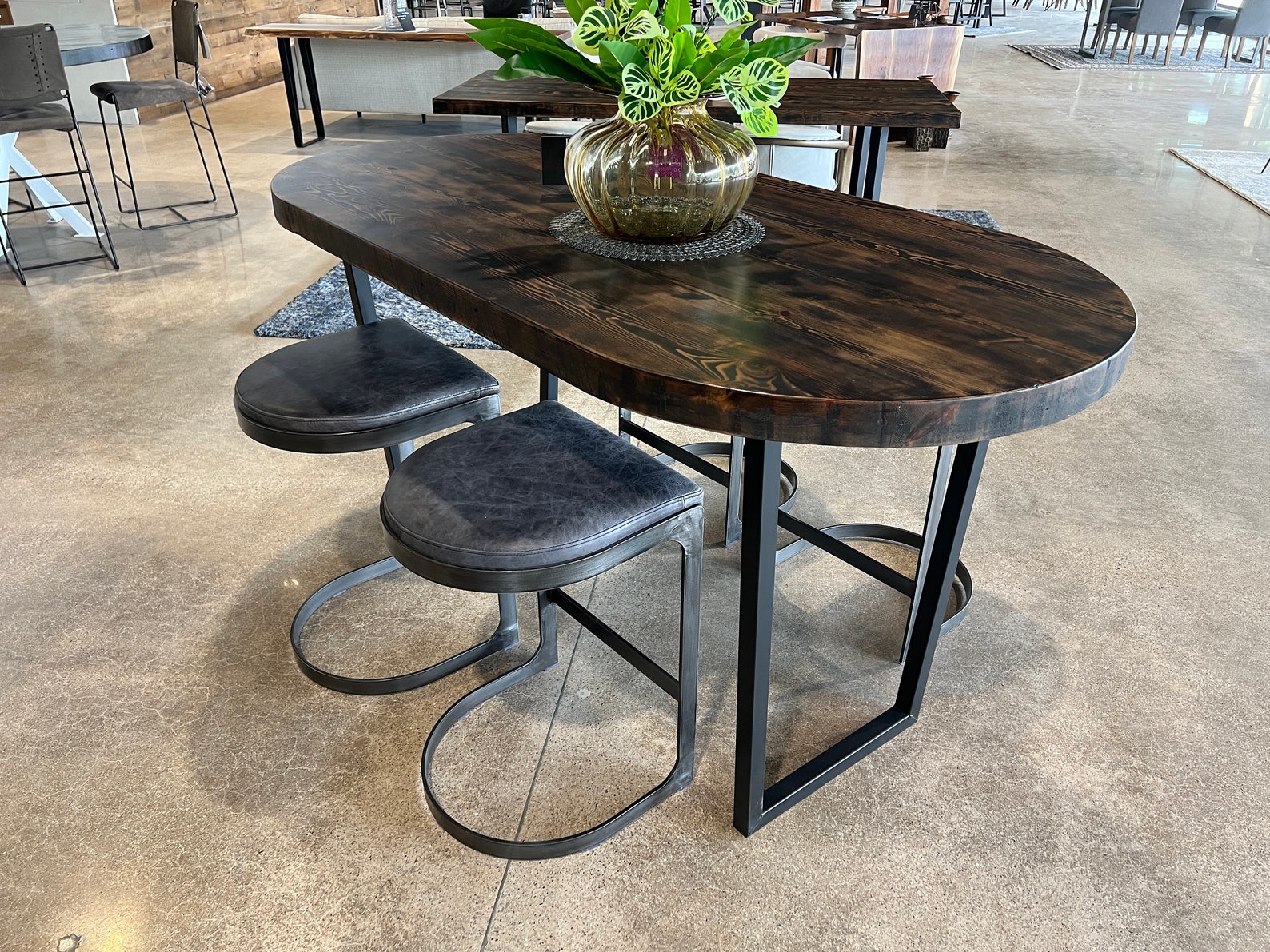 Bar Height/high Top,oval Pub Table,standing Height Bar Table,wood Bar ...