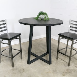 Bar Height/pub Round Table - Reclaimed Wood Top - Fast Shipping - Etsy