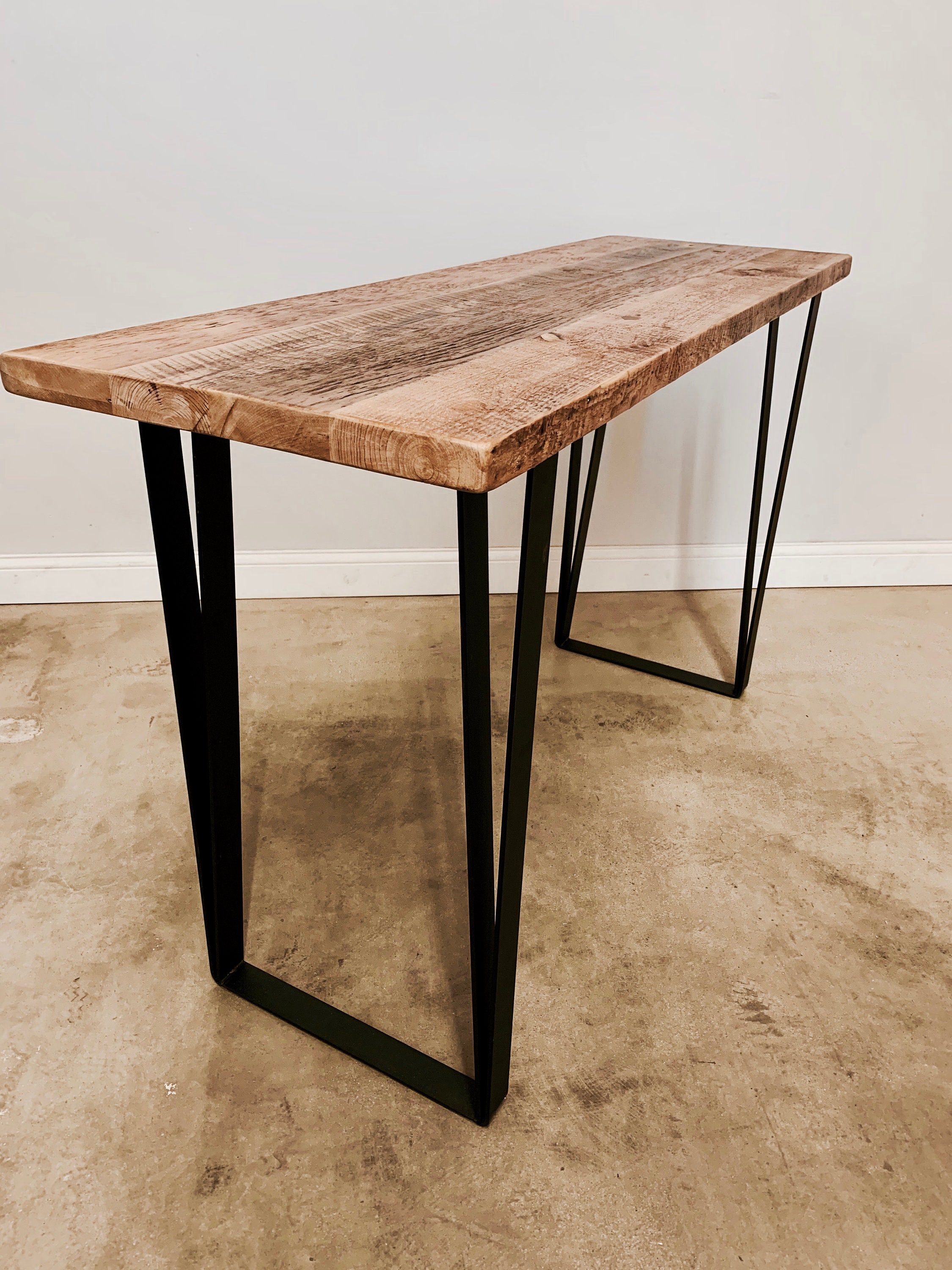 Reclaimed Urban Wood Counter Height Entry Table 36 Inch - Etsy