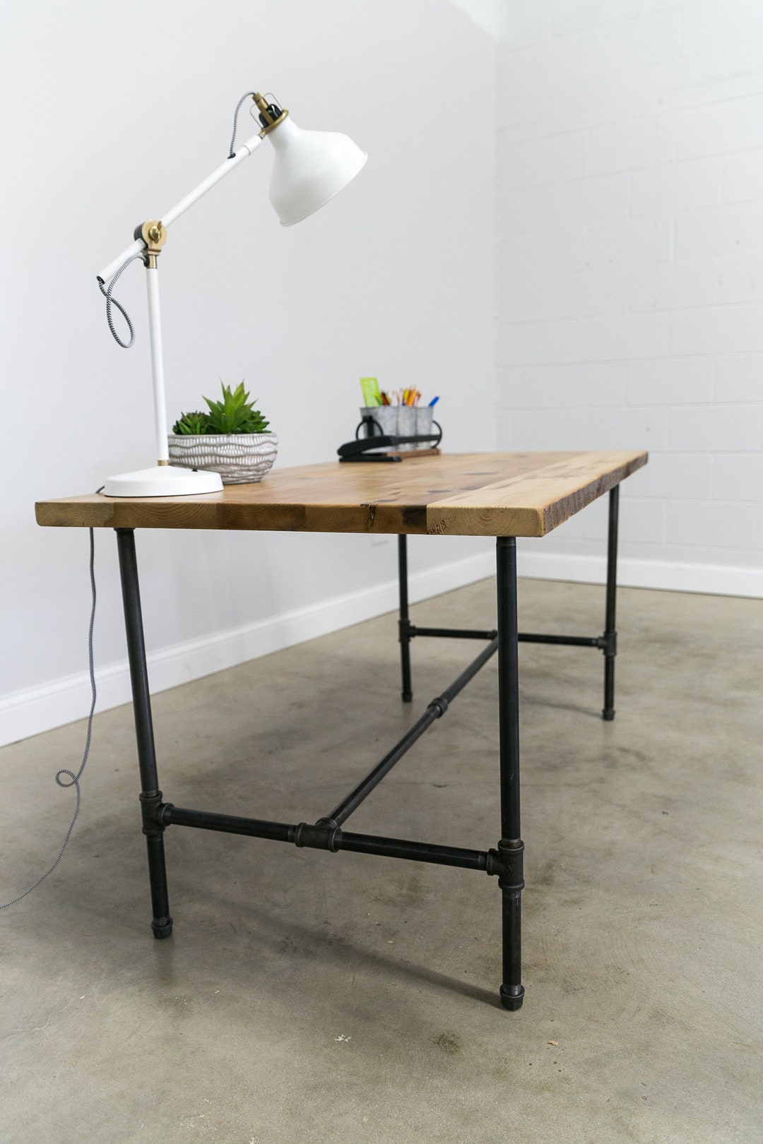 Barn Wood Computer Desk, 1.5" Reclaimed Desk Top, FAST SHIPPING - Etsy