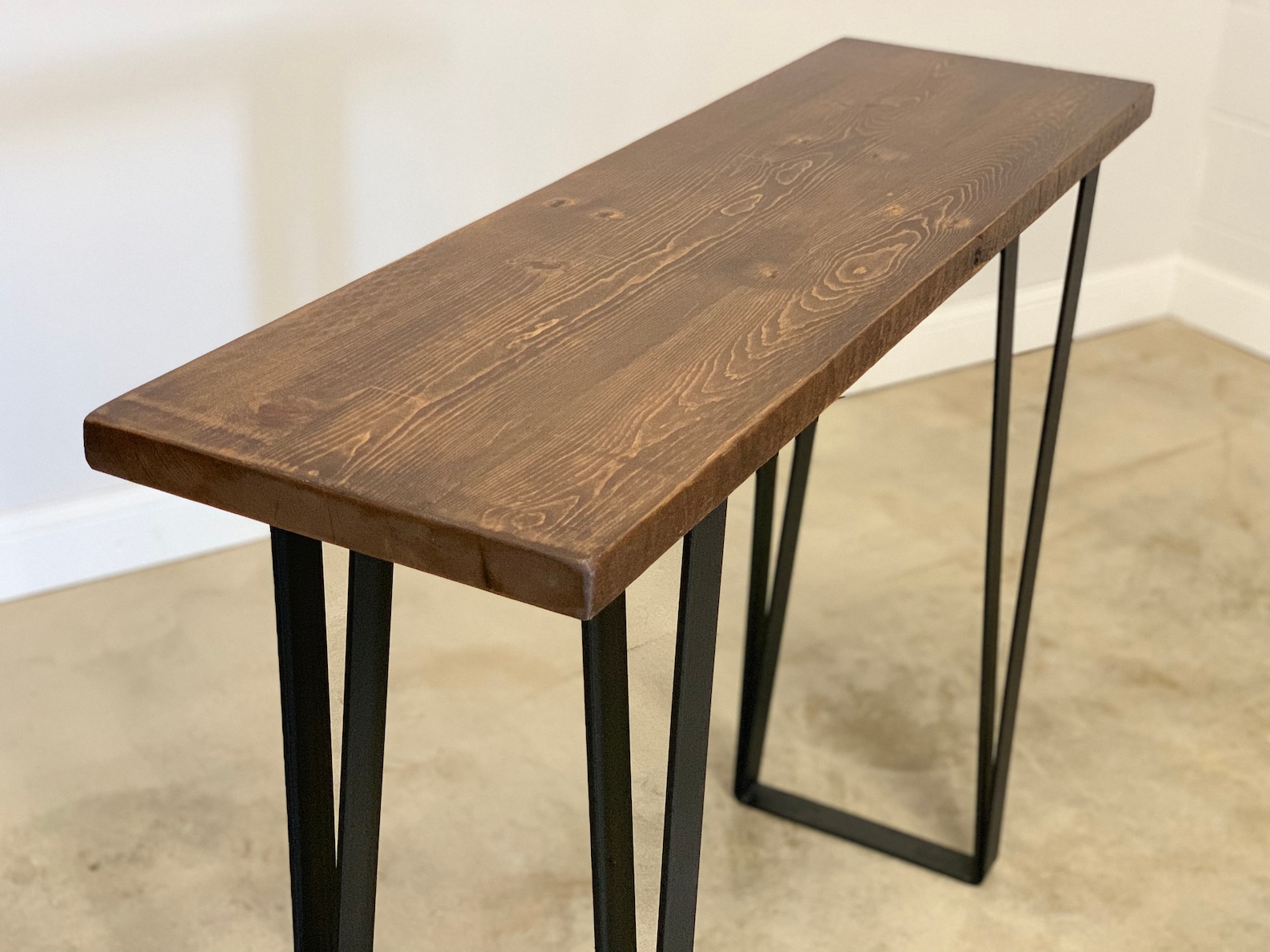 Bar/counter Heightconsole Table ,with Steel Legs , Entryway Table ...