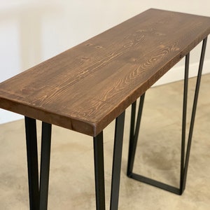 Stand up Office Table, U-shape Leg Base , Reclaimed Wood Office Desk 42 ...