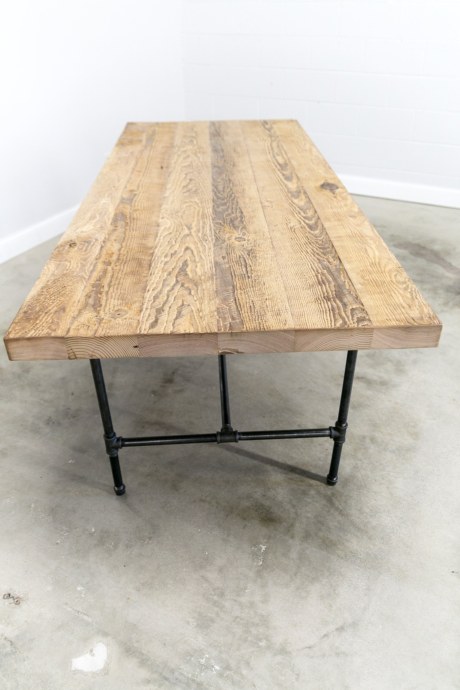 Dining Table W/ Industrial Piping Leg Base Modern Table - Etsy