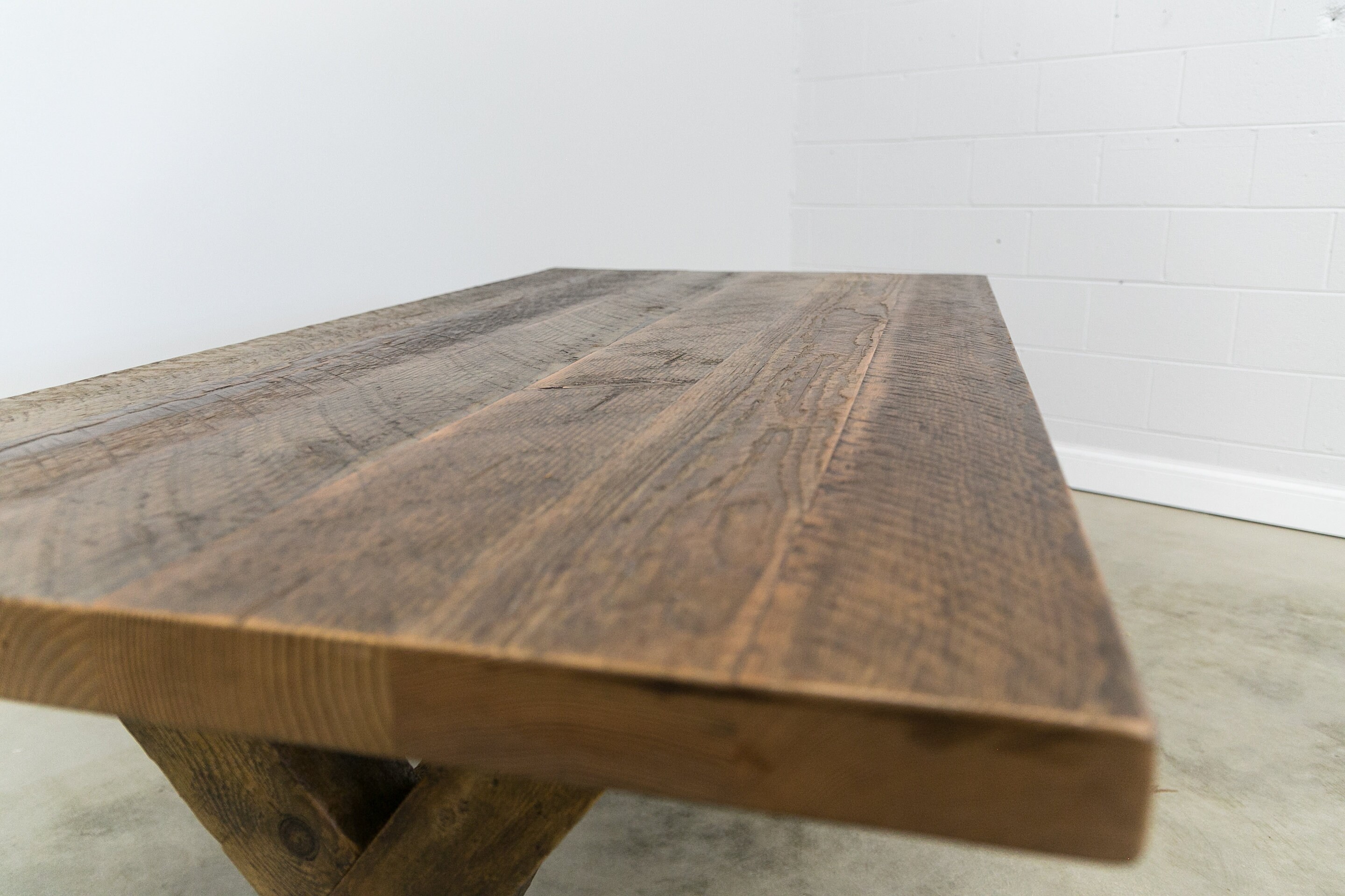 Barn XO Dining Table with reclaimed wood top | Etsy