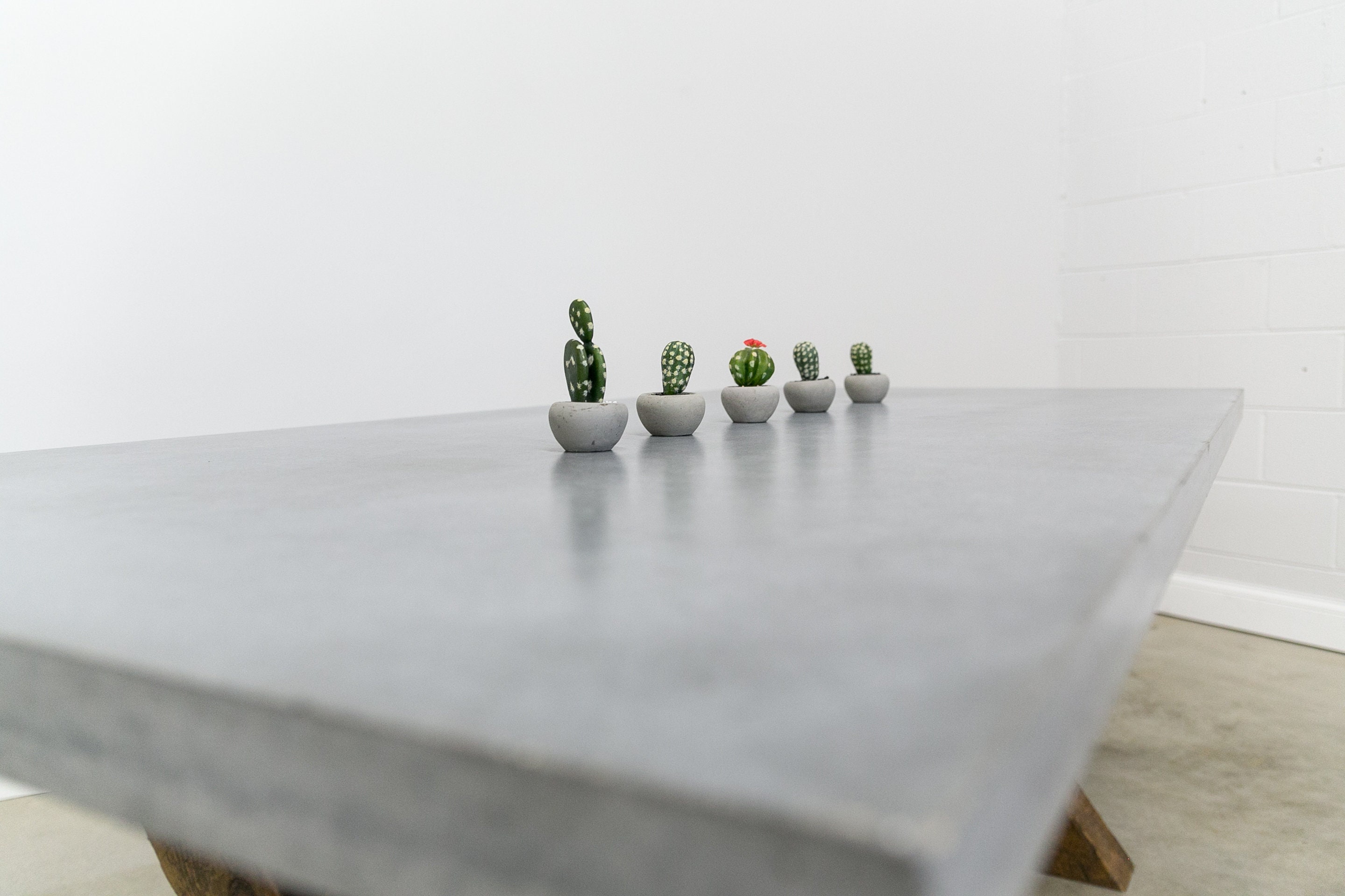 Barn XO Concrete Dining Table Reclaimed Wood Base 2 Inch - Etsy