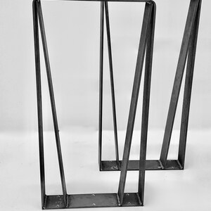 Set of (2) 3 Inch Metal Legs, Bench Legs, Table Legs, Steel Legs, Pair ...