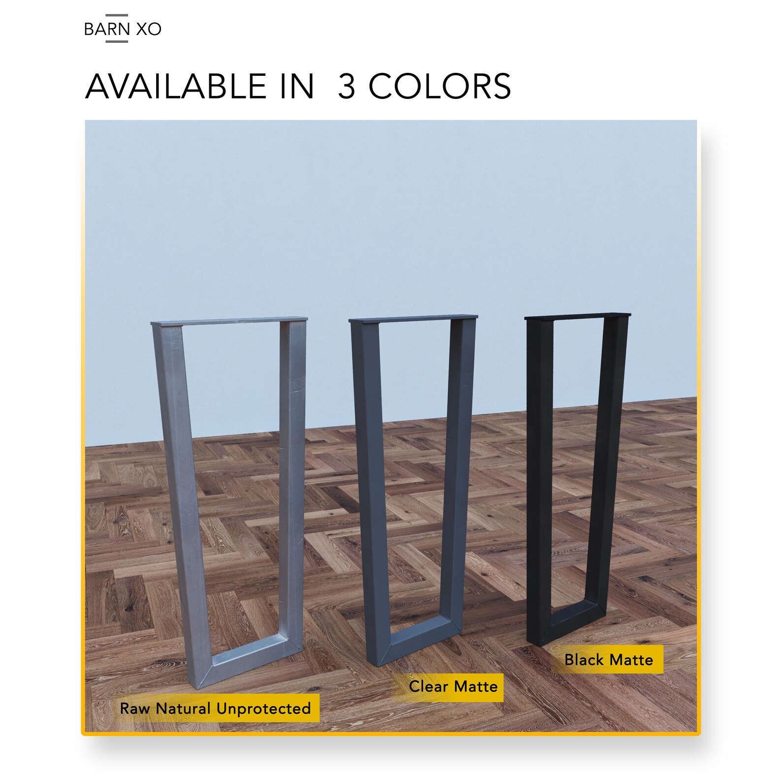 Square Tube Metal Leg 1.5x1.5 set of 2 Bench Legs - Etsy
