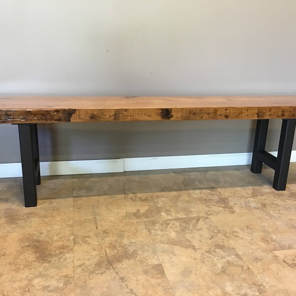 Reclaimed Wood Bench - Etsy