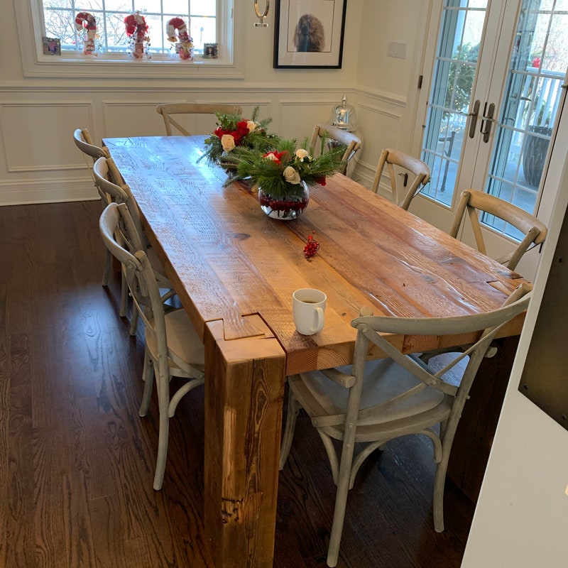 Wood Beam Table - Etsy