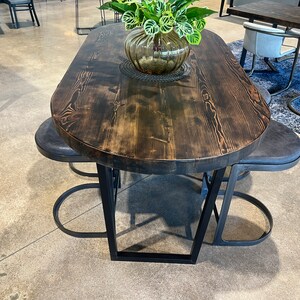 Bar Height/high Top,oval Pub Table,standing Height Bar Table,wood Bar ...