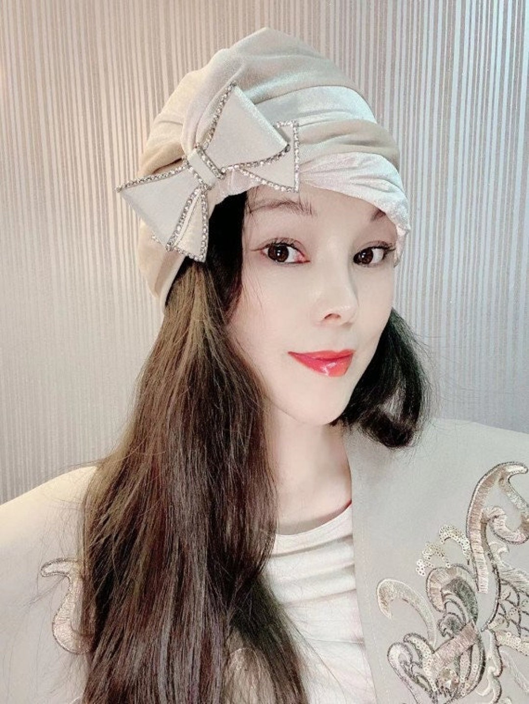 Jeweled Stretch Velvete Turban,women's Fashion Turban,personalized ...